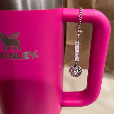 Self Love W/ White & Gold Stanley Cup Initial Charm A-Z Available ...