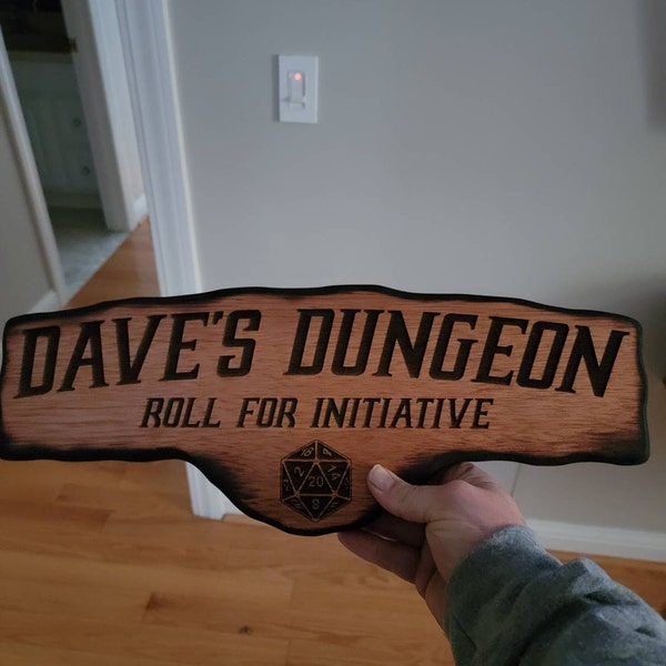 Dungeons and Dragons Gift - Custom Dnd Sign - Personalized Rustic ...