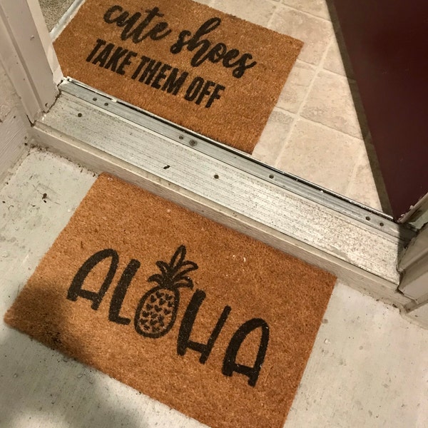 Cute Shoes. Take Them Off., Closing Gift, Funny Door Mat, New Home Gift ...