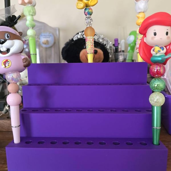 Pen Display 3D Printed Stair Step Beaded Pen Display - Etsy