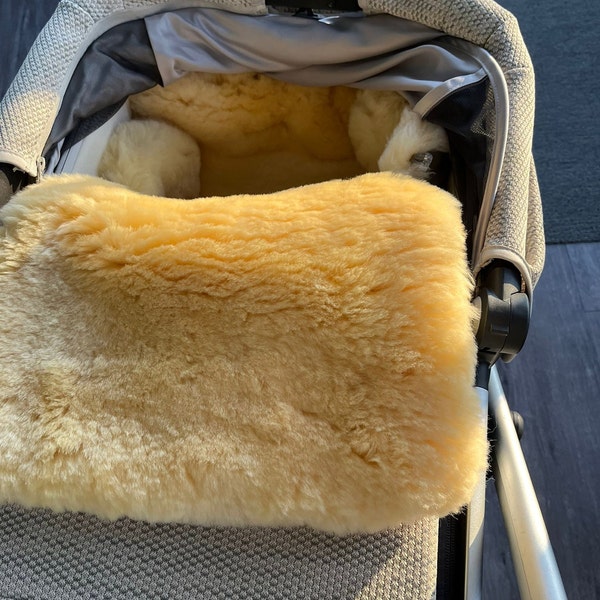 Luxury Natural Sheepskin Baby Footmuff L Genuine Medical Grade Bunting ...