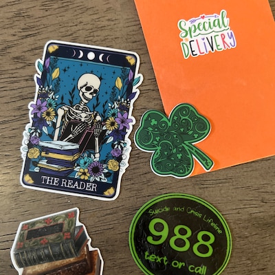 The Reader Sticker: Tarot Card Skeleton the Reader Tarot - Etsy
