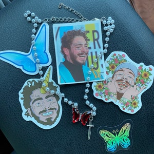 POST MALONE Inspired Sword Y-chain Necklace // circles - Etsy