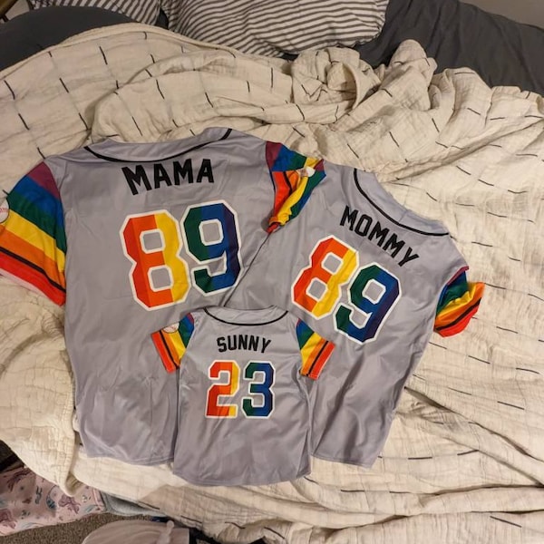 Personalized LGBTQ Team Name and Number Baseball Jersey, Custom LGBT ...