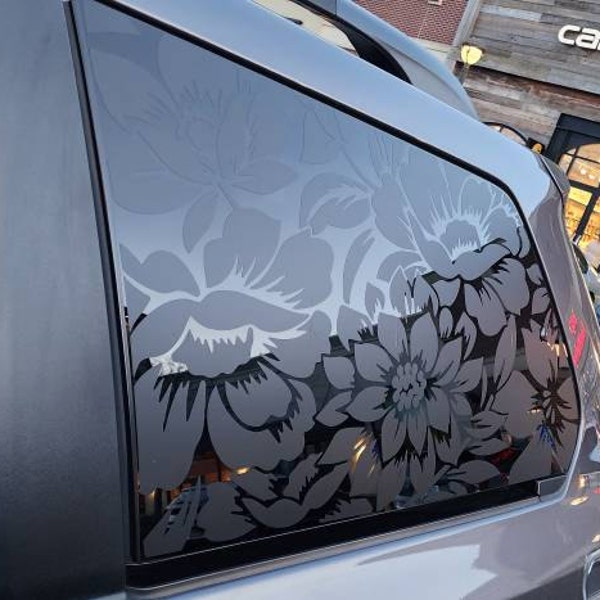 Fits 2011-2020 Toyota Sienna Rear Side Window Floral Flowers Decal ...