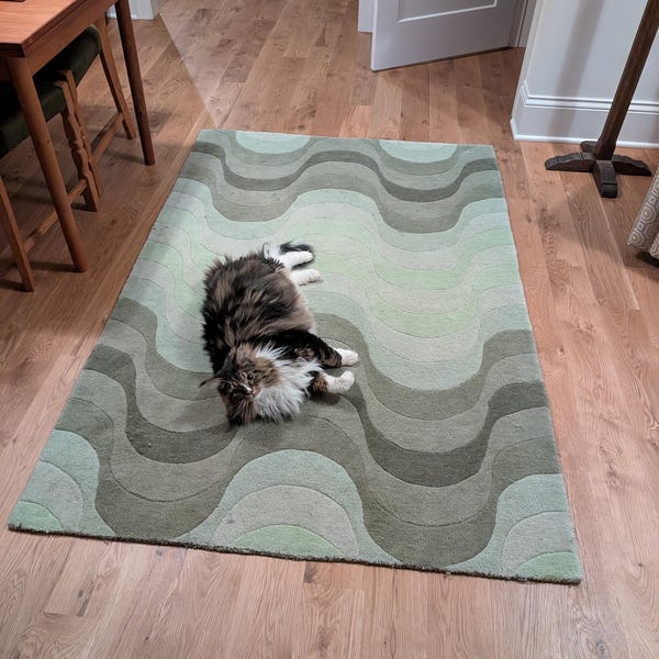 Colorful River Rug - Vibrant Hand-tufted Wool Area Rug for Aesthetic ...