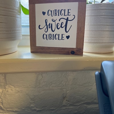 Cubicle Sweet Cubicle Sign, Office Desk Decor, Funny Office Space Sign ...