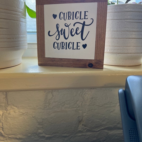 Cubicle Sweet Cubicle Sign, Office Desk Decor, Funny Office Space Sign ...