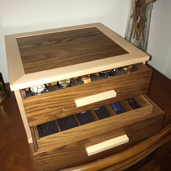 6-drawer Custom Shaker Style Jewelry Box With Necklace Hooks, Jewelry ...