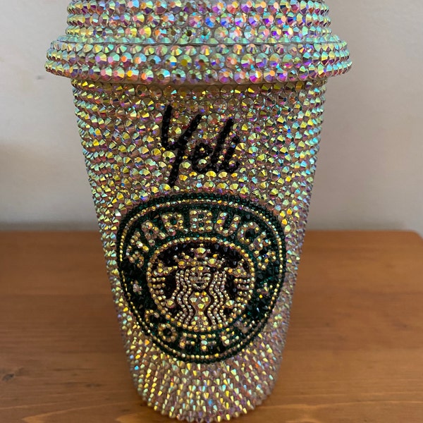 Bedazzled BLING STARBUCKS Coffee Cup / Mug / Tumbler Glitter Sparky ...