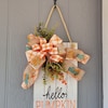 Welcome Large Wooden Door Sign Door Hanger Farmhouse Door - Etsy