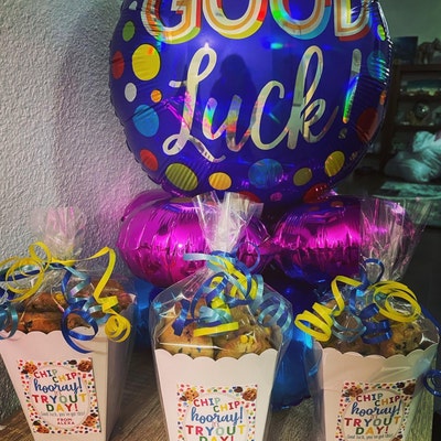 Editable Cookie Team Tryouts Good Luck Printable Gift Tags, Chip Chip ...