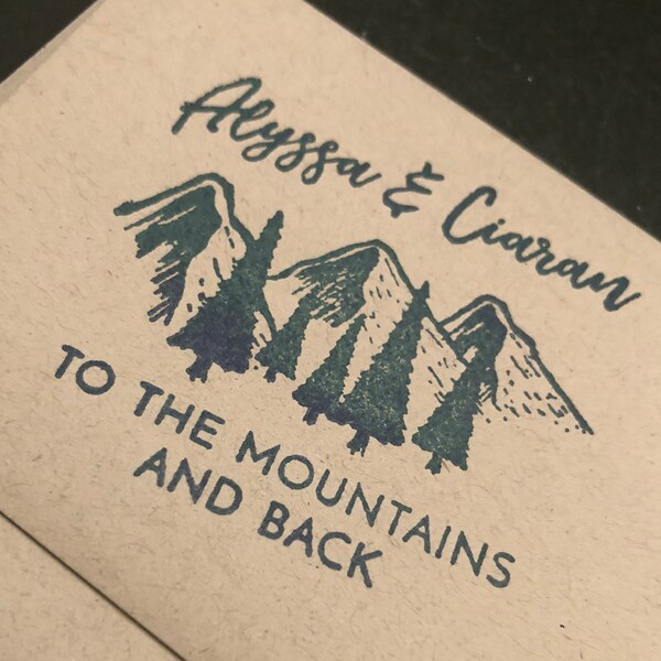 Mountain Address Stamp- Mountain Stamp - Rustic Stamp- Custom Address ...