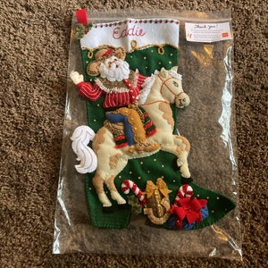 Personalized Christmas Stocking Label Name Tag Felt - Etsy