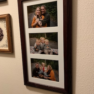 Custom 8x15 Collage Family, Vacation, Friends Picture Frame Holds Three ...