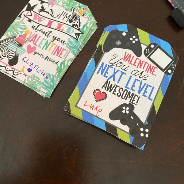 Wild Animal Valentine's Day Printable Tags Jungle Valentine Wild About ...