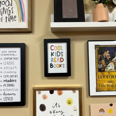 COOL Kids Read Books, Read Quote Sign, Book Lover Gift, Kids Wall Decor ...