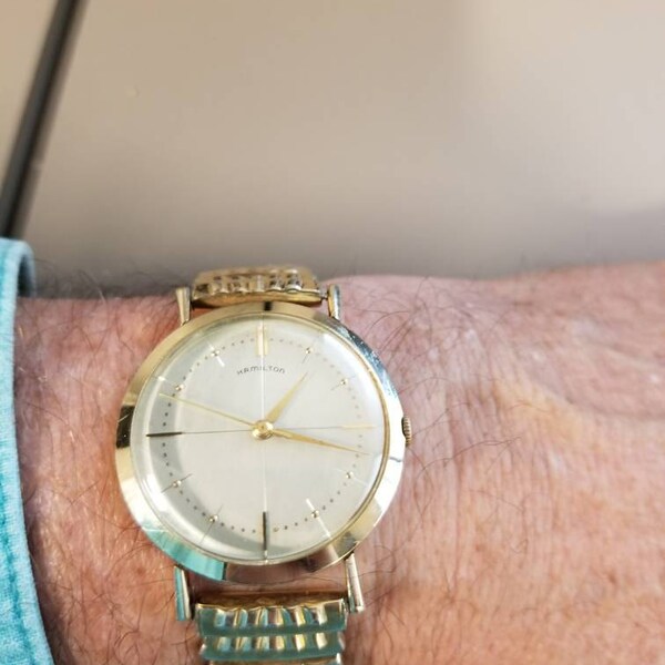 1955 Hamilton CLARK Vintage Watch - 10k Gold Filled, Manual Wind ...