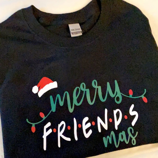 Merry Friendsmas SVG, Friends Svg,santa Hat Svg, Christmas Friends Svg ...