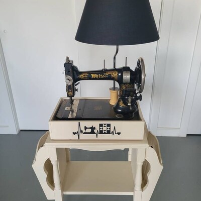 Sewing Machine Quilting Block Heartbeat Decal Sticker for Car Window BG ...