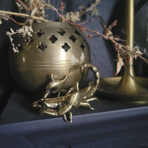 Pair of Vintage Style Solid Brass Copper Cricket Insect Statues ...