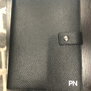 Black Full Grain Premium Leather Refillable Journal Cover With A5 Lined ...