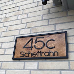Square House Address Sign, Horizontal or Vertical Shapes With Street or ...