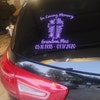 In Loving Memory Car Window Decal With a Cross and Flowers Grandma ...