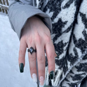 Together Forever Rings/gothic Engagement Rings/punk Wedding Rings ...