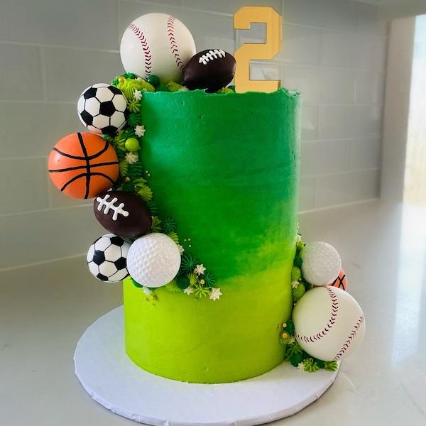 Number Cake Charm Sports Cake Topper Acrylic, Age Jersey Football ...