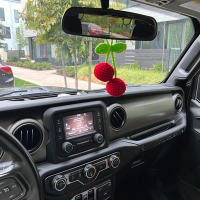 Crochet Cherry Car Charm - Etsy