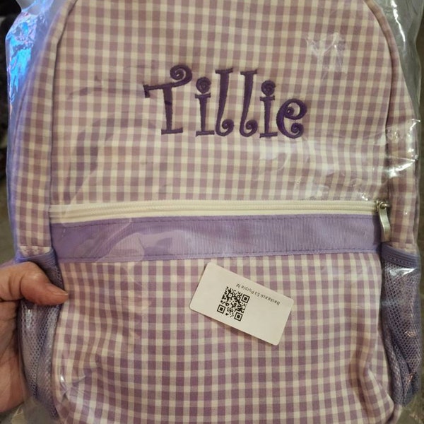 Personalized Kids Seersucker Backpack, Christmas Child Gifts ...