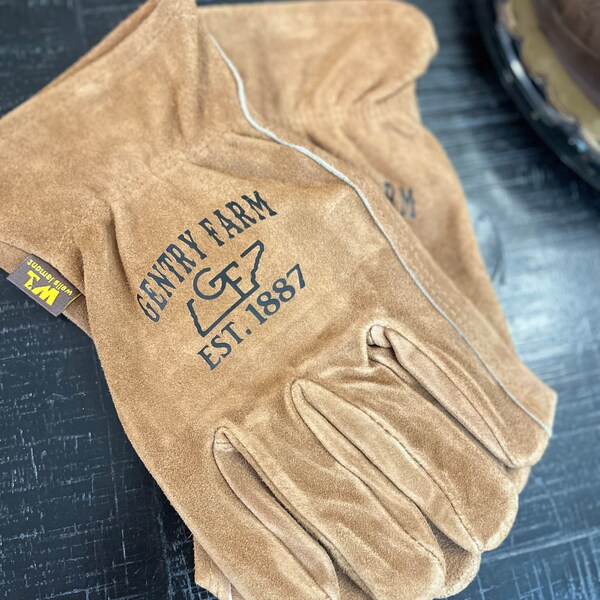Custom Cowboy Gift, Western Trucker Hat, Leather Work Gloves, Roping ...