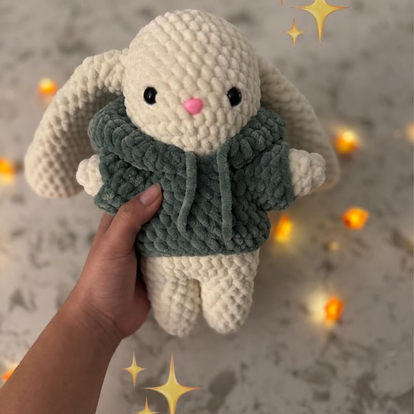 2 in 1 Hoodie Bunnies Crochet Pattern | Bunny + Hoodies - Etsy