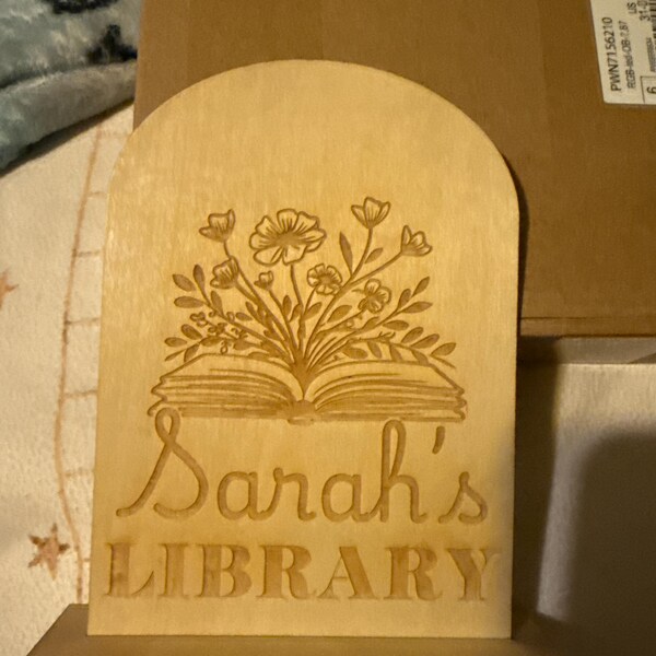 Personalized Library Sign – Custom My Library Sign for Book Lovers ...