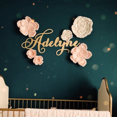 Gold Baby Name Sign Calligraphy Font - Etsy