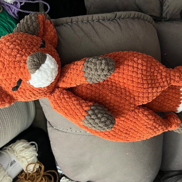 FOX Snuggler Plush Lovey Crochet Pattern PDF | Forest Animal Security ...