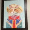 Cowboy Cats Art Print - Ginger Cat Cowboys Wall Art - Colorful Eclectic ...