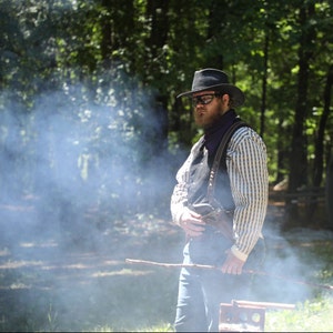 BUCKAROO Genuine Leather Western Cowboy Hat Outback Rodeo Old West ...
