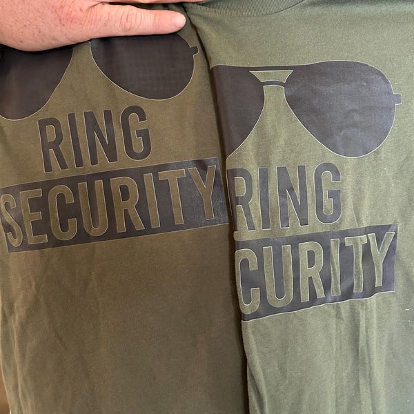 Ring Security Shirt, Ring Security Boys T Shirt, Bridal Party Shirt ...