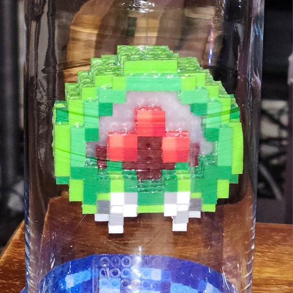 Metroid Capsule - 3D Perler Beads - Super Metroid Inspired - 3D Pixel ...