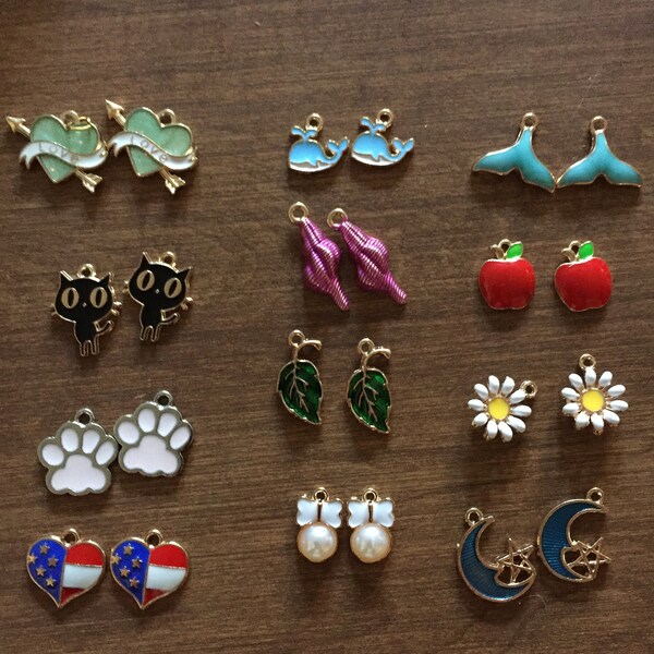 Enamel Charm Assortment Singles or Pairs Each Assortment Will Vary ...