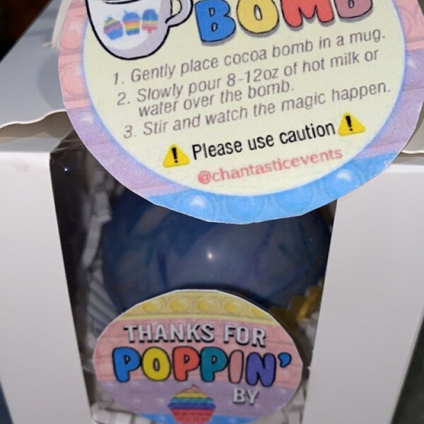 POP IT Party Favors Tags, Thanks for Poppin By, Pop It Fidget Birthday ...