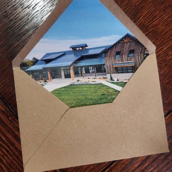 Custom Wedding Venue Envelope Liner. Romantic Invitation Envelope With Wedding Venue or ...