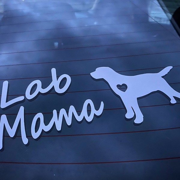 Labrador Retriever Decal for Car Window | Lab Mama Decal | Labrador Dog ...