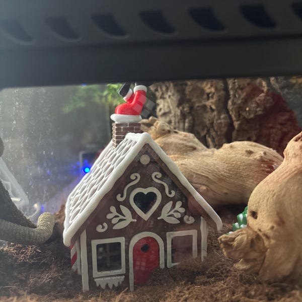 3D Printed Gingerbread House – Holiday Tabletop Decor With Santa - Etsy
