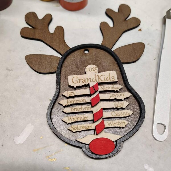 North Pole Family Name Ornament SVG, Family Ornament Laser Svg, North ...