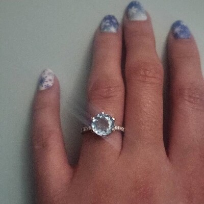 Enchanted Disney Frozen 2 Elsa Snowflake Engagement Ring/ 925 Sterling ...