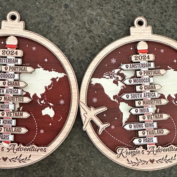 Personalized Travel Adventure Wooden Sign, Custom Traveling Destination ...