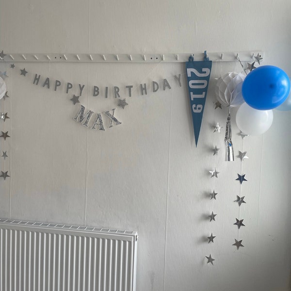 Large Custom Pennant Flag - Cursive Font - Etsy